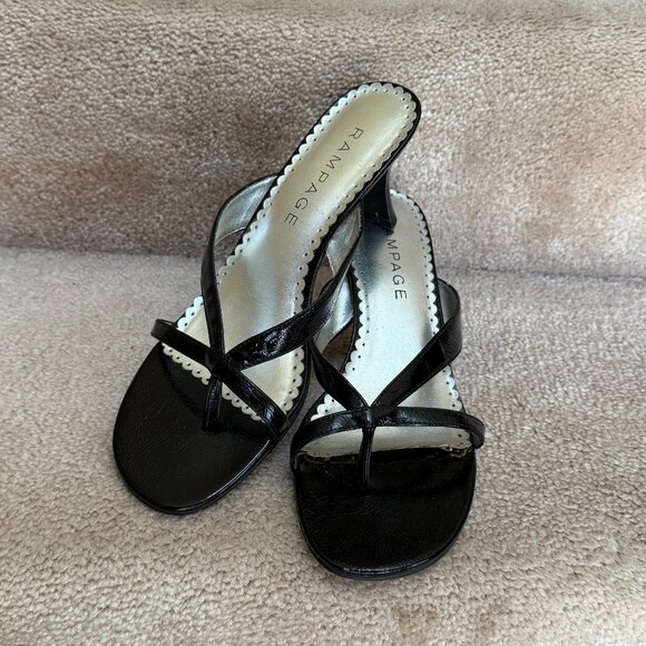 Rampage | Shoes | Womens Rampage Black Crinkle Patent Madyson Style ...
